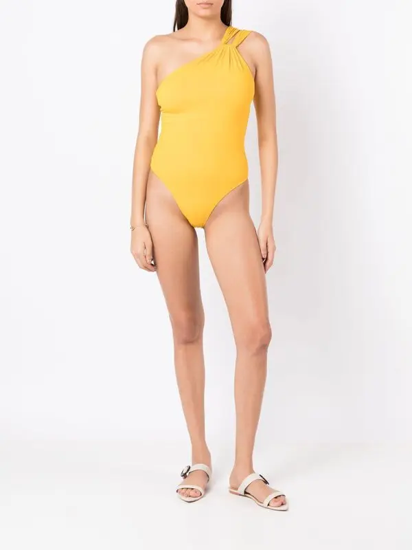 CLUBE BOSSA Asymmetric One-shoulder Swimsuit - Yellow