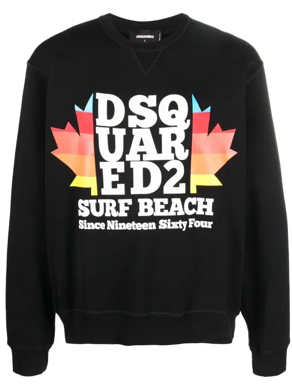 Dsquared2 Graphic-print Long-sleeve Sweatshirt - Black
