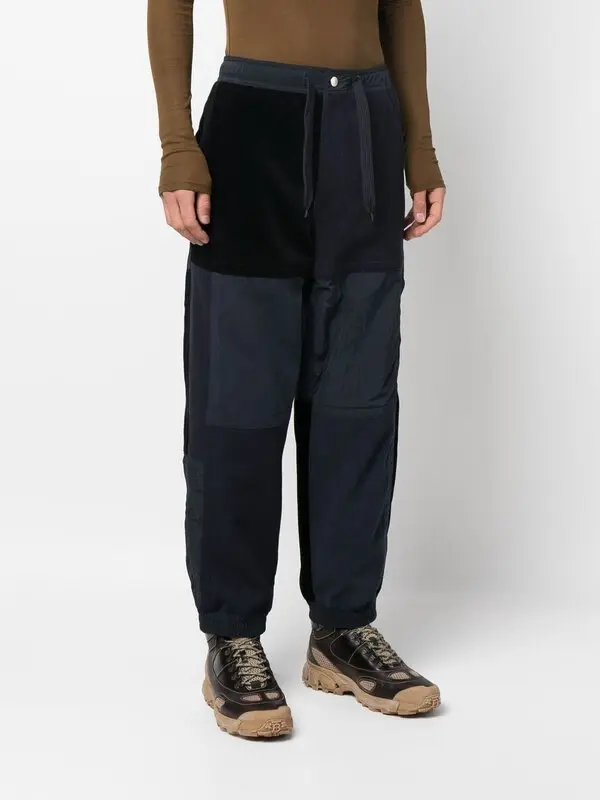 Emporio Armani Panelled Straight-leg Trousers - Blue