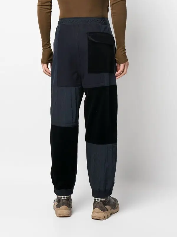 Emporio Armani Panelled Straight-leg Trousers - Blue