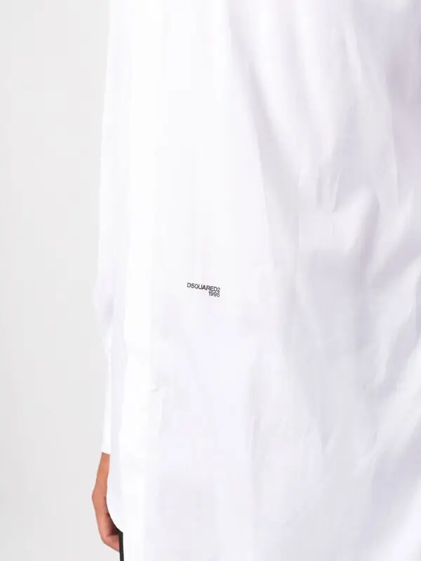Dsquared2 Logo-detail Pin-collar Shirt - White
