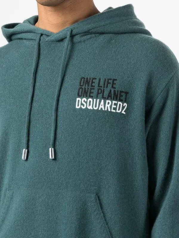 Dsquared2 Embroidered Logo Cashmere Hoodie