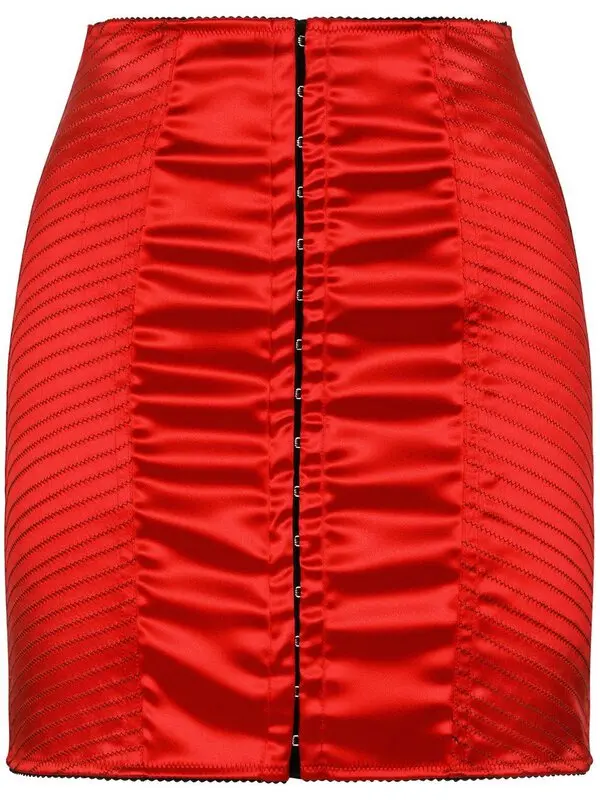 Dolce & Gabbana Ruched Satin Miniskirt