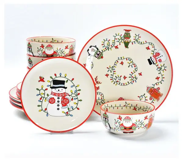 TEMP-TATIONS As Is Seasonal 12-piece Dinnerware Set - One-color