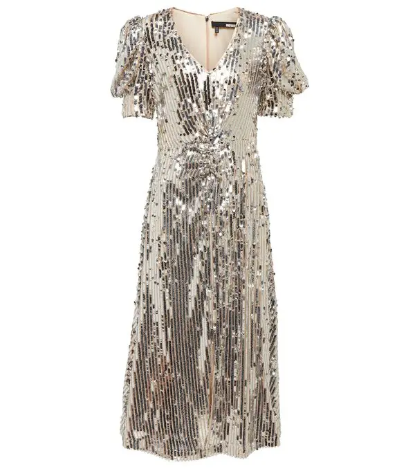 Remain Birger Christensen Sierina Sequined Midi Dress