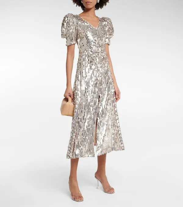 Remain Birger Christensen Sierina Sequined Midi Dress