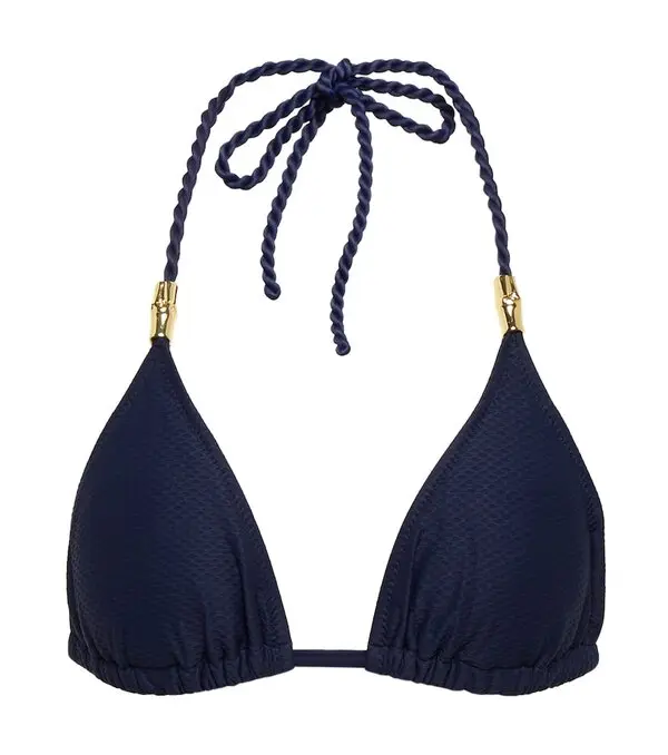 Heidi Klein Core Triangle Bikini Top - Blue