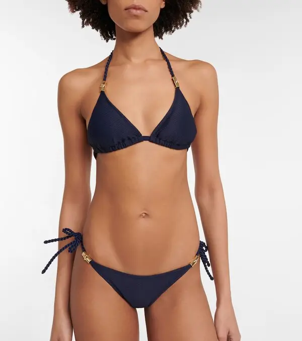 Heidi Klein Core Triangle Bikini Top - Blue