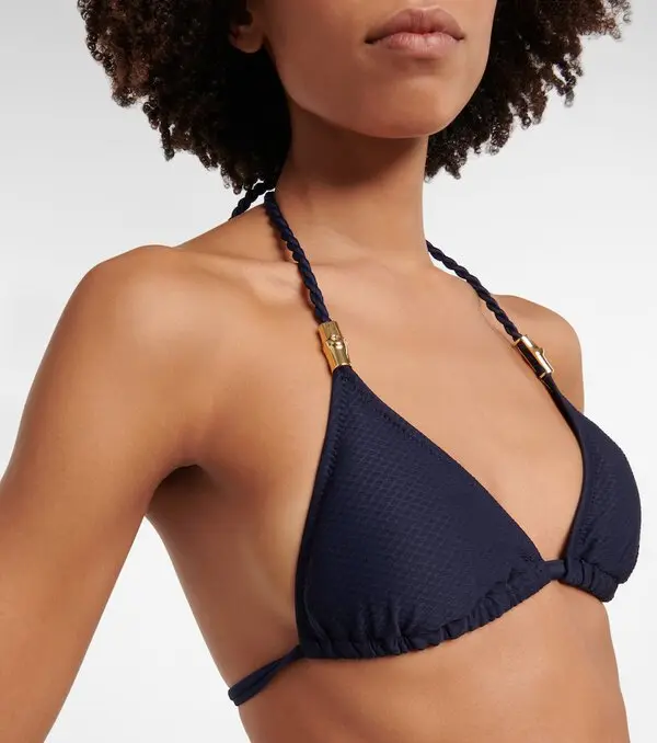 Heidi Klein Core Triangle Bikini Top - Blue