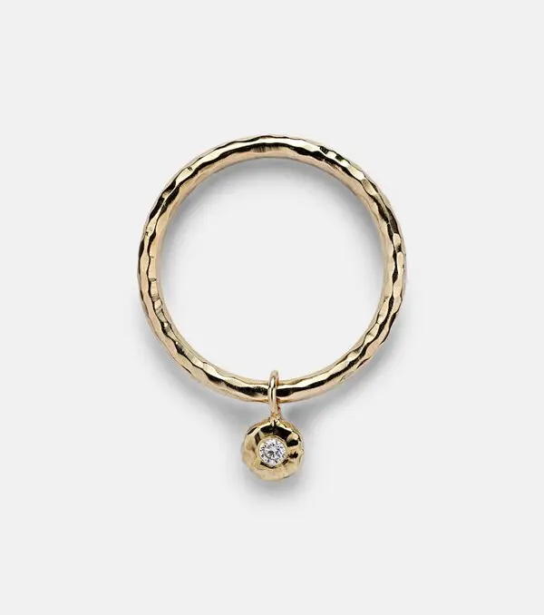 OCTAVIA ELIZABETH Nesting Gem 18kt Gold Stacking Ring With Diamond