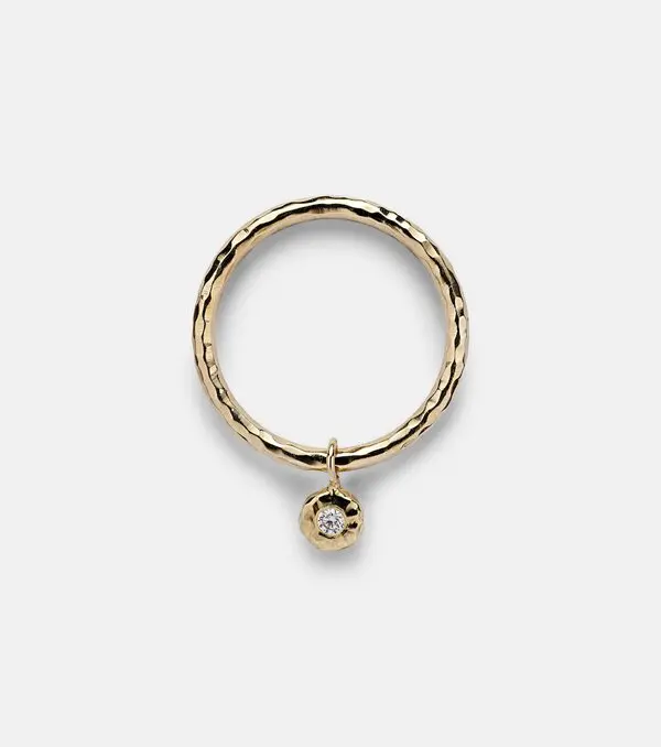 OCTAVIA ELIZABETH Nesting Gem 18kt Gold Stacking Ring With Diamond