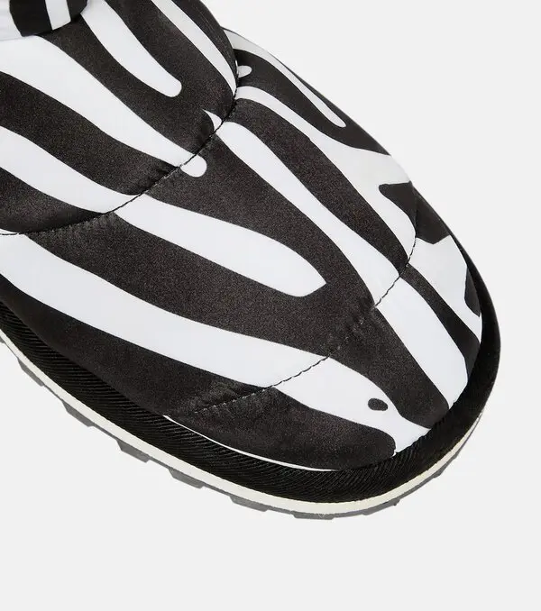 Dolce & Gabbana Zebra-print Padded Nylon Boots