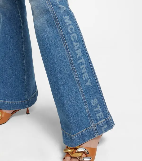 Stella McCartney Logo Mid-rise Flared Jeans