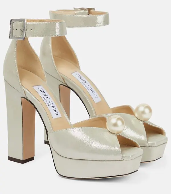 JIMMY CHOO Socorie Suede Platform Sandals
