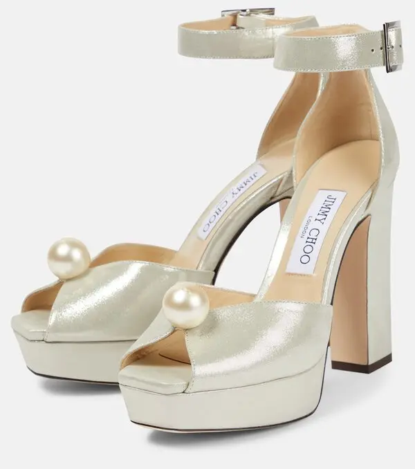 JIMMY CHOO Socorie Suede Platform Sandals