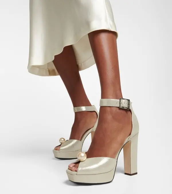 JIMMY CHOO Socorie Suede Platform Sandals