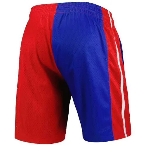 Mitchell & Ness Red Detroit Pistons Hardwood Classics 2003 Split Swingman Shorts