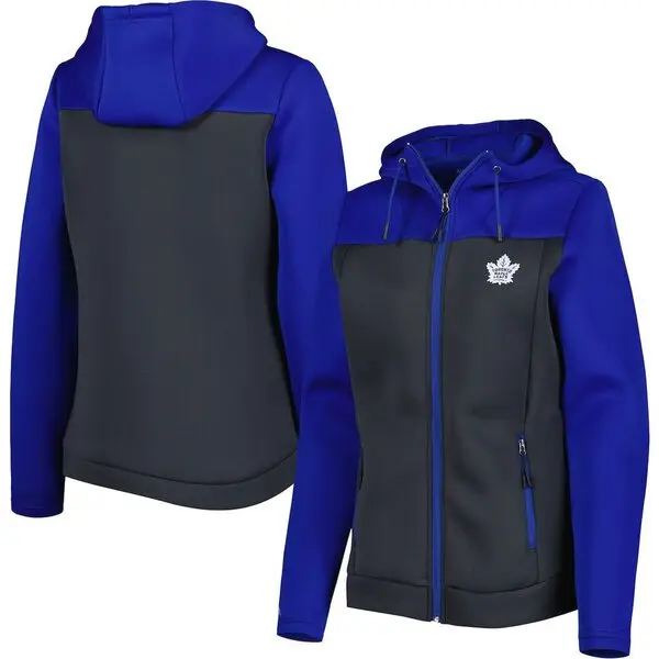 ANTIGUA Gray Toronto Maple Leafs Protect Full-zip Jacket - Blue