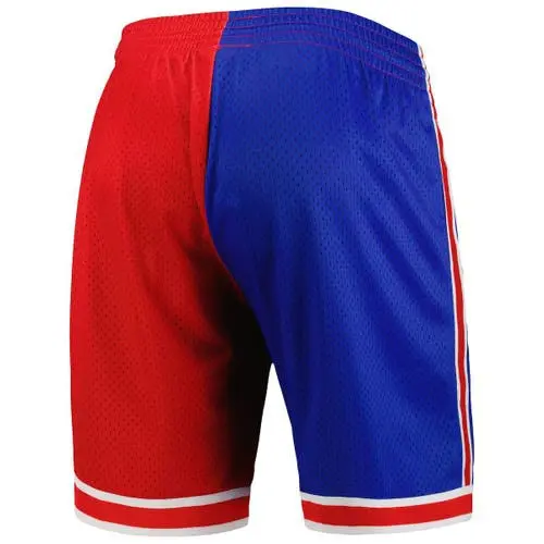 Mitchell & Ness Red New Jersey Nets Hardwood Classics 1993 Split Swingman Shorts