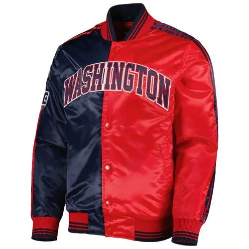 STARTER Red Washington Wizards Fast Break Satin Full-snap Jacket