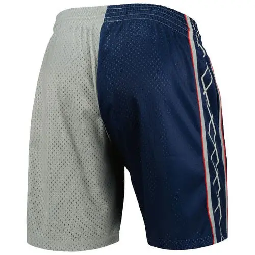 Mitchell & Ness Silver New Jersey Nets Hardwood Classics 2006 Split Swingman Shorts