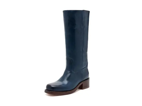 THE FRYE COMPANY Campus 14l Pull-on Leather Boots - Navy