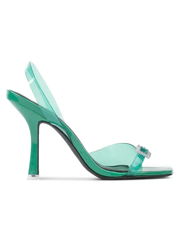 BLACK SUEDE STUDIO Porsha Slingback Sandal - Electric Green