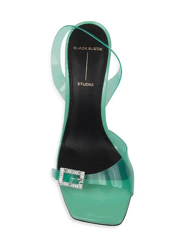 BLACK SUEDE STUDIO Porsha Slingback Sandal