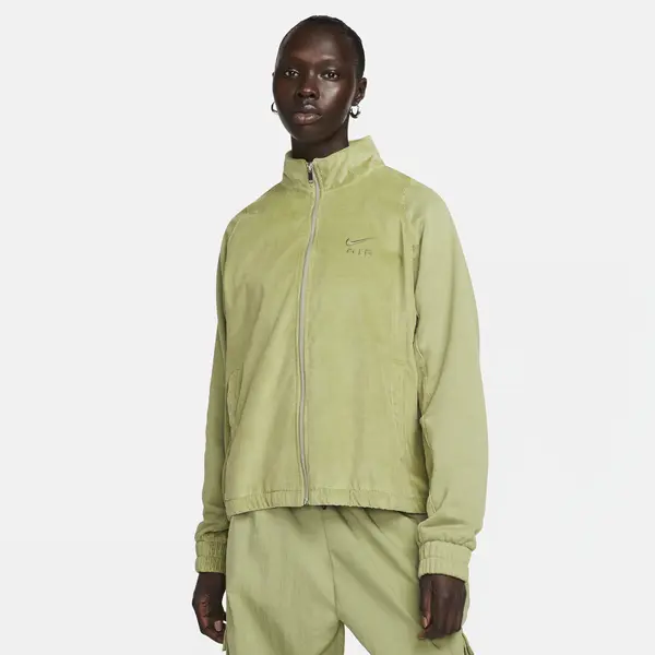 NIKE CORDUROY WINTER JACKET コーデュロイ 短丈 Nike Air Corduroy Fleece Full-Zip Jacket In Green - 40% Off