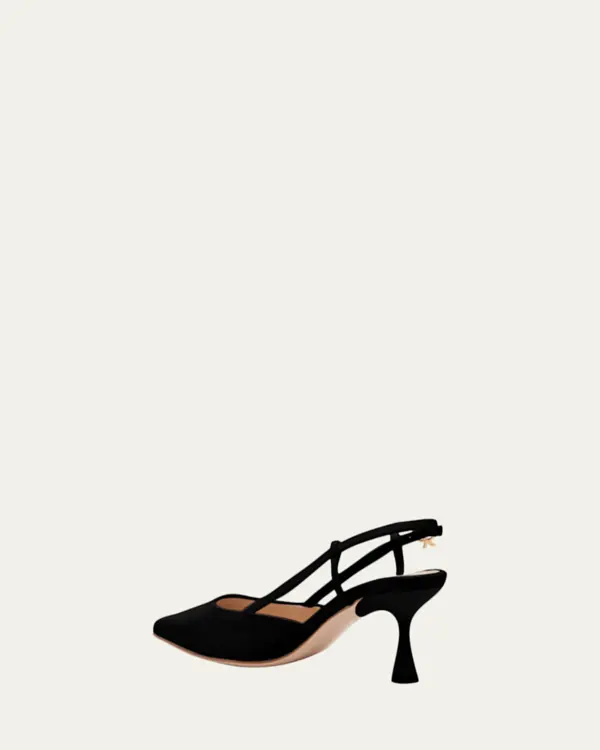 GIANVITO ROSSI Ascent 55 Leather Slingback Pumps - Black
