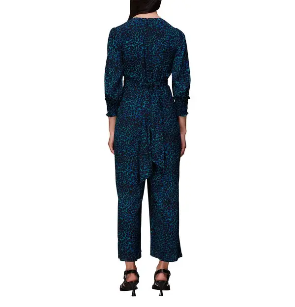 Whistles Forest Leopard Print Jumpsuit