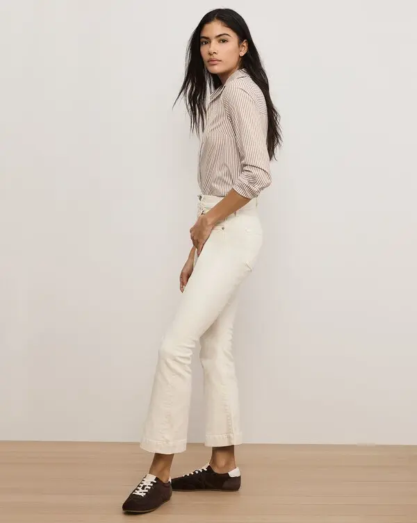 Veronica Beard Carson Kick-flare Jean - Ecru