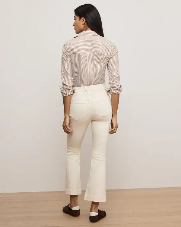 Veronica Beard Carson Kick-flare Jean - Ecru