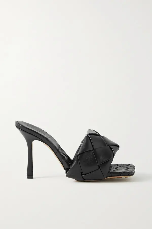 Bottega Veneta Lido Intrecciato Leather Mules