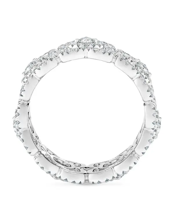 DE BEERS JEWELLERS White Gold Enchanted Lotus Band