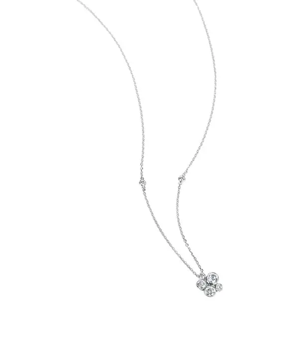 BOODLES Platinum And Diamond Raindance Cluster Pendant