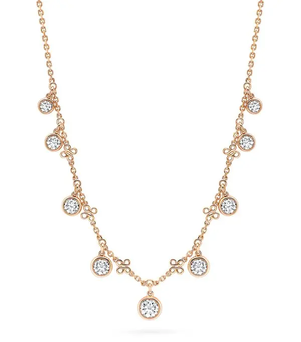 BOODLES Medium And Diamond Beach Necklace - Rose Gold