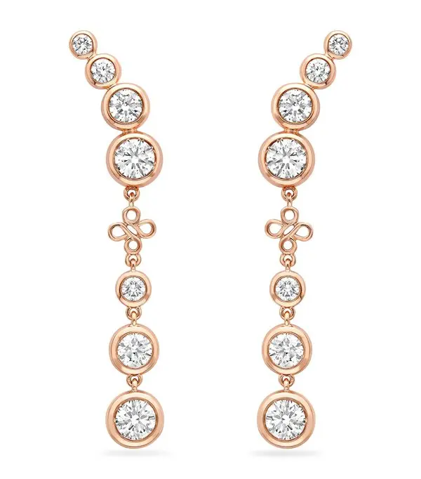 BOODLES And Diamond Long Beach Dangle Earrings - Rose Gold