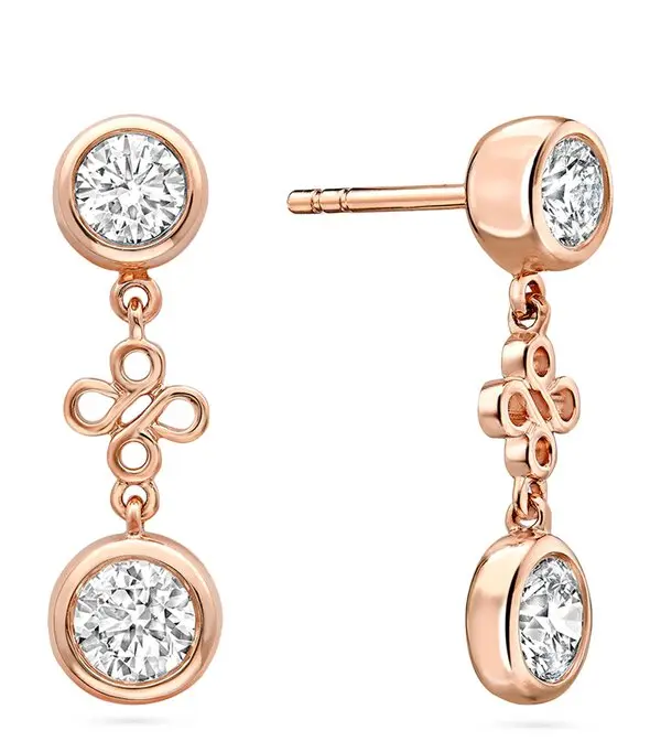 BOODLES And Diamond Beach Earrings - Rose Gold