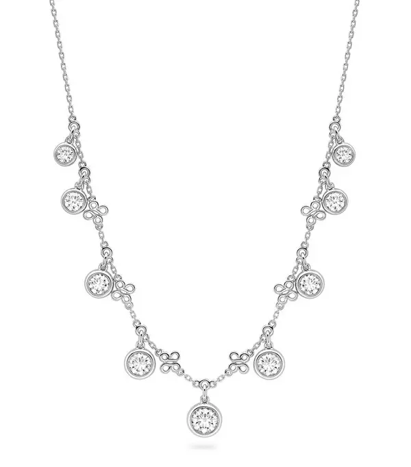 BOODLES Medium Platinum And Diamond Beach Necklace - Silver