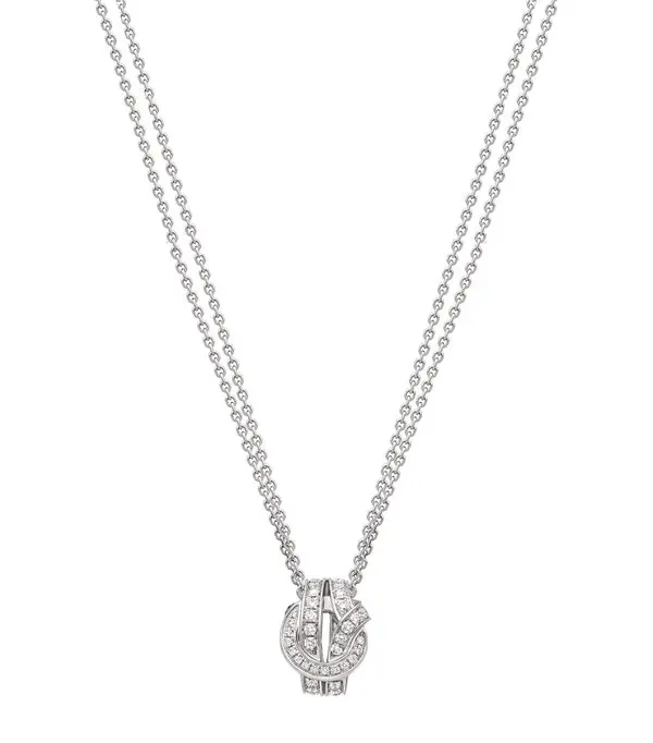 BOODLES White And Diamond The Knot Pendant Necklace - Gold