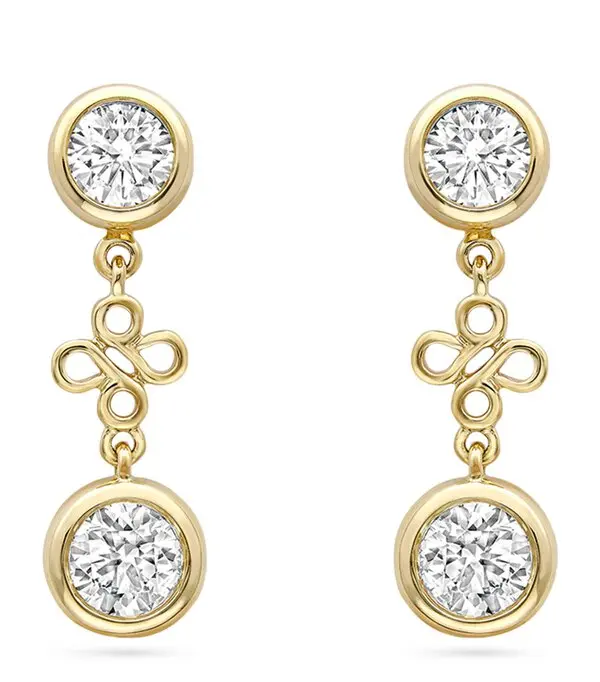 BOODLES Gold And Diamond Beach Dangle Earrings - Yellow