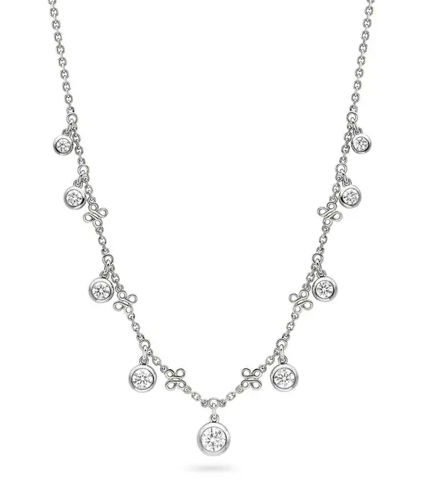BOODLES Platinum And Diamond Beach Necklace - Silver