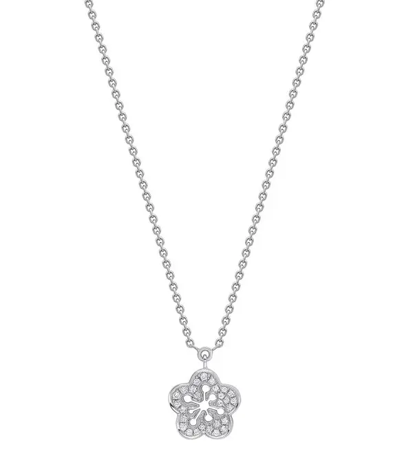 BOODLES Mini White And Diamond Blossom Pendant Necklace - Gold