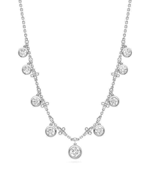BOODLES Large Platinum And Diamond Beach Necklace - Silver