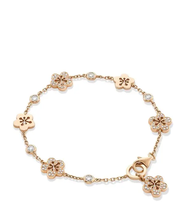 BOODLES And Diamond Blossom Charm Bracelet - Rose Gold