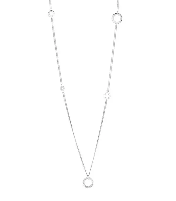 BOODLES White And Diamond Mini Roulette Long Chain Necklace - Gold