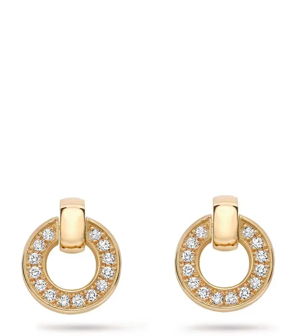 BOODLES Yellow And Diamond Roulette Flip Earrings - Gold