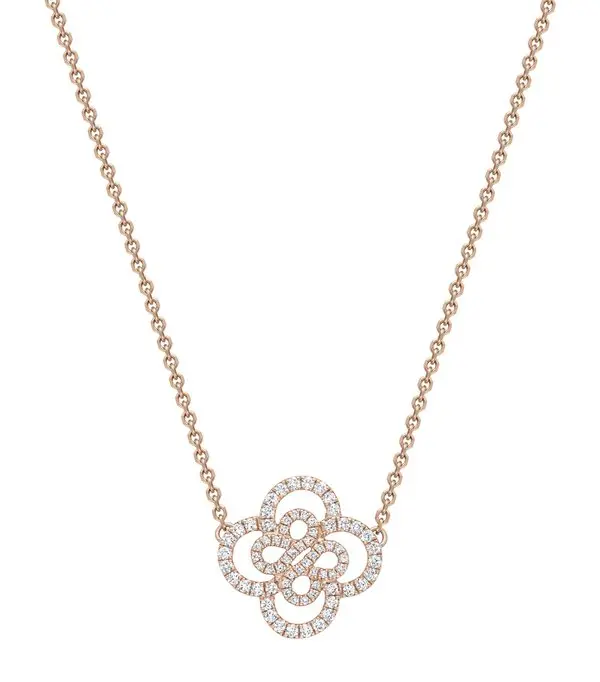 BOODLES And Diamond Be Double Motif Necklace - Rose Gold