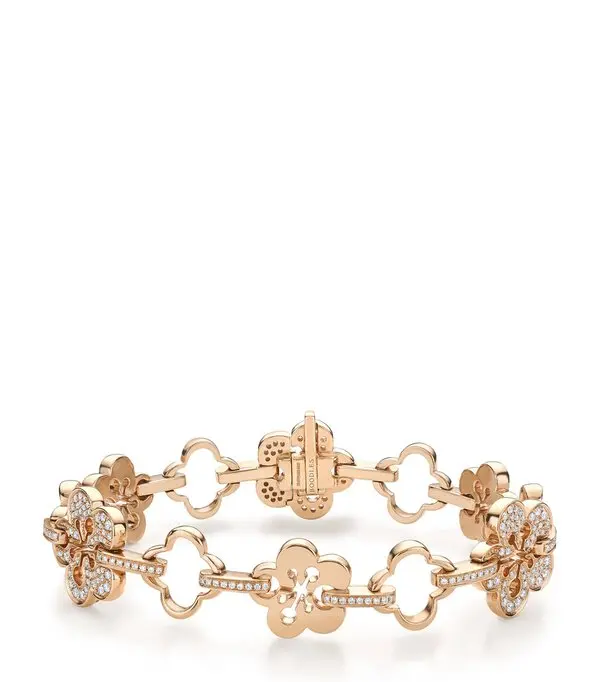 BOODLES Rose And Diamond Blossom Classic Bracelet - Gold